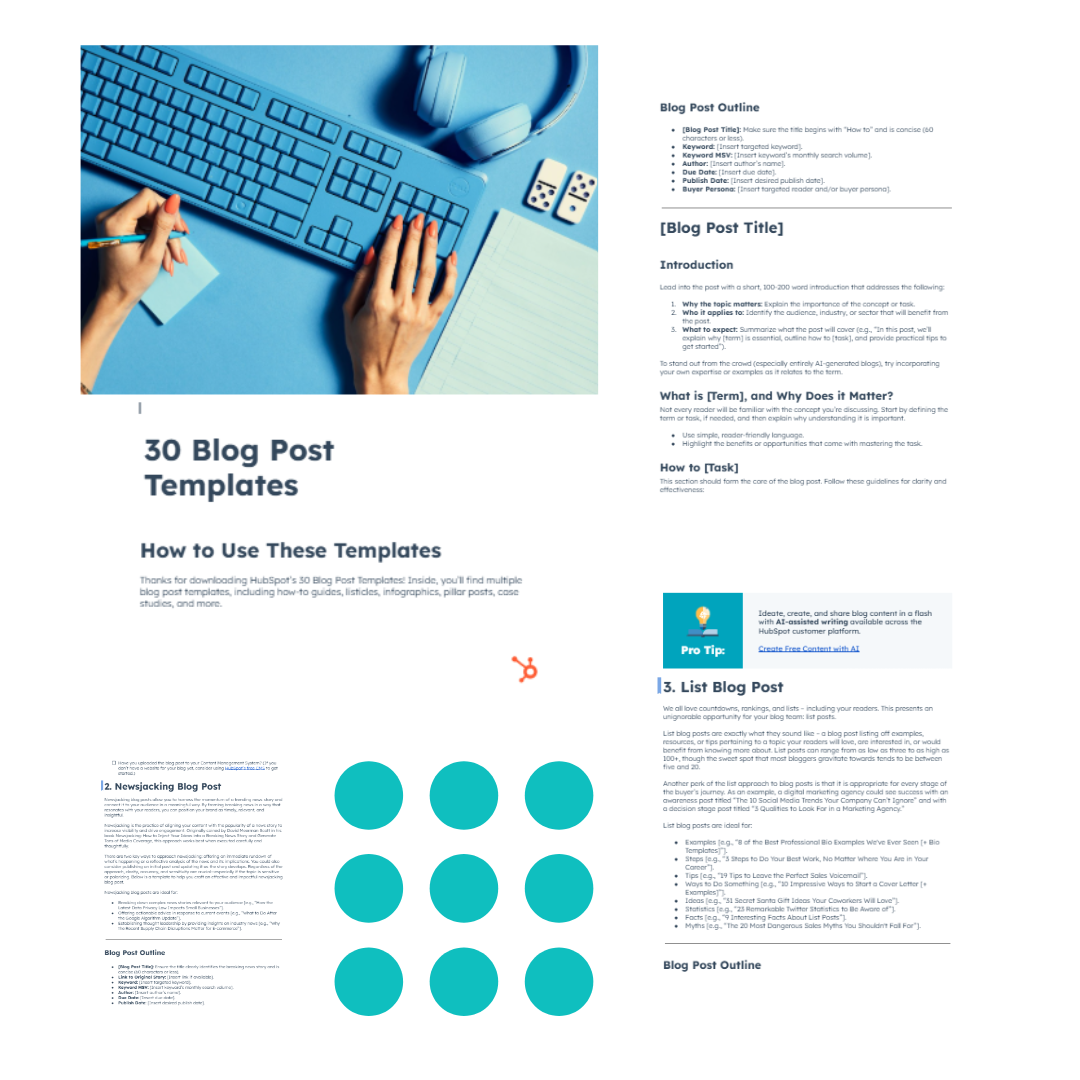 30 Free Blog Post Templates [Access Now]