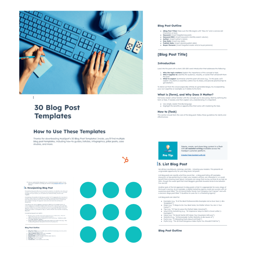 30 Free Blog Post Templates [Access Now]
