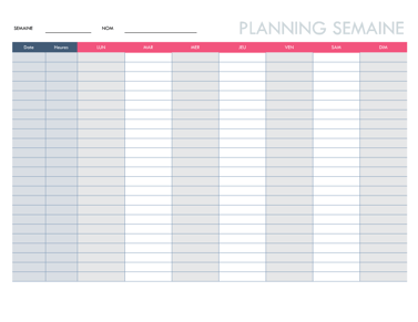 Planning semaine : modèle gratuit sous Excel | PDF | HubSpot