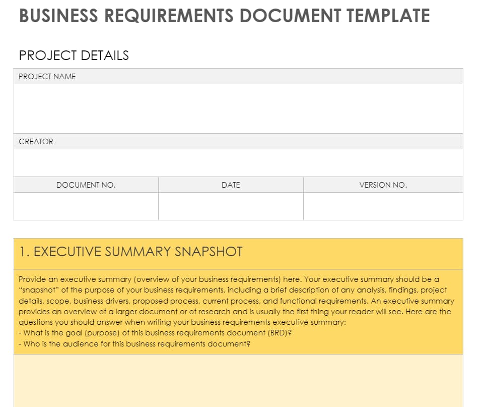 The Business Requirement Document: What It Is and How to Write It [+5 ...