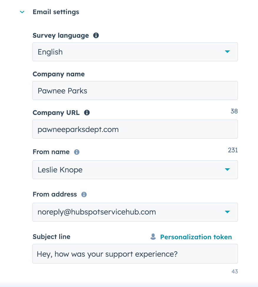 Create and conduct customer support surveys