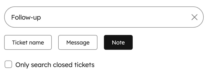 Search for tickets in help desk