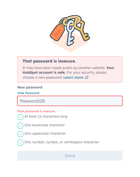 Reset user passwords