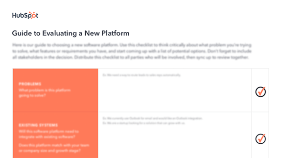 Platform Evaluation Checklist