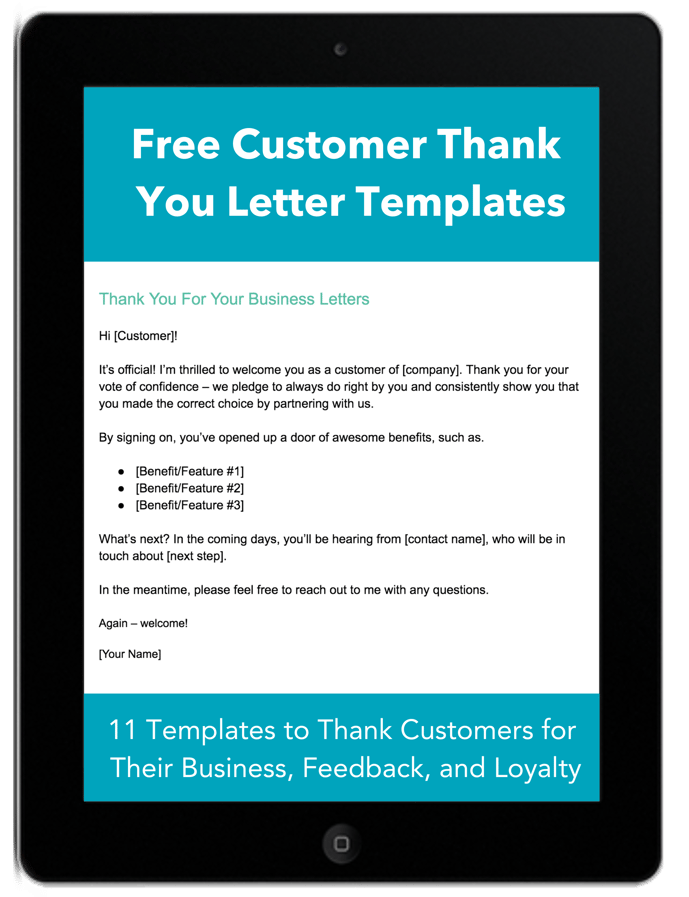 Free Customer Thank You Letter Templates [Access Now]