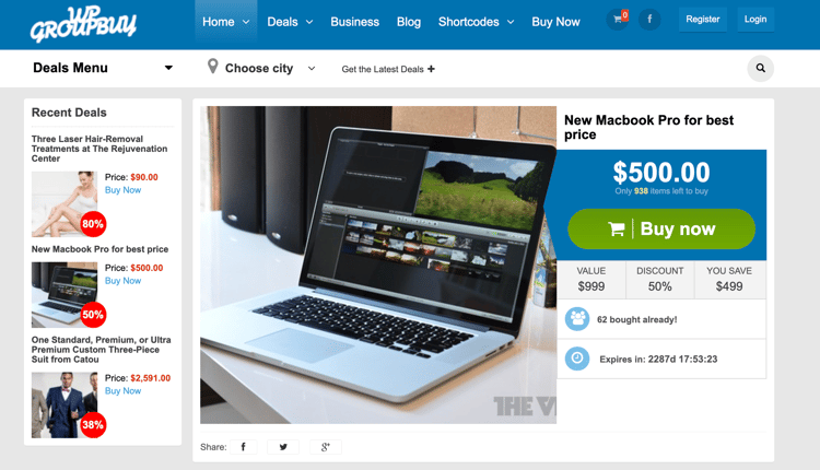 WPGroupbuy: A Groupon Clone Theme for WordPress Review