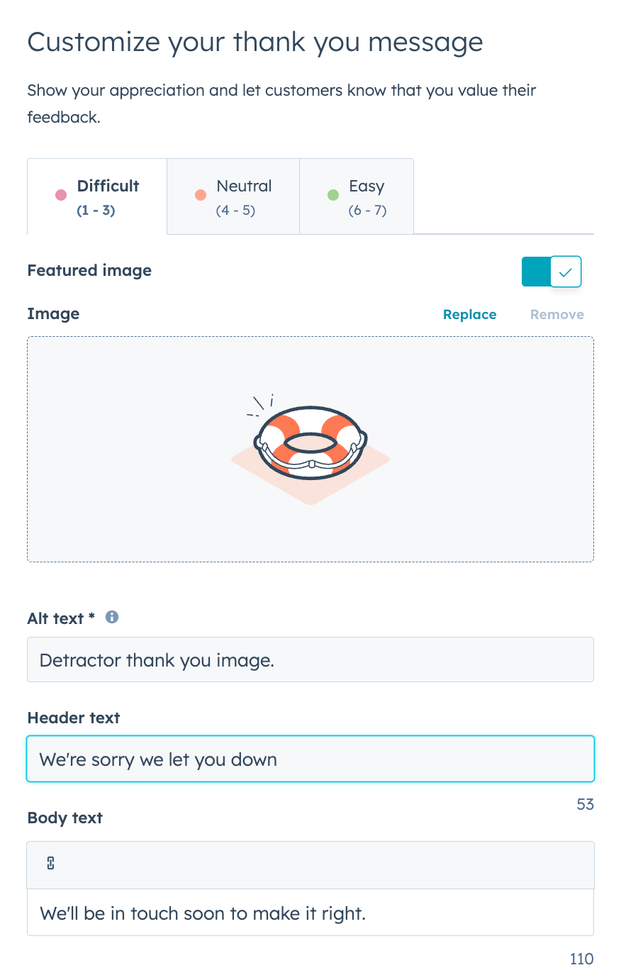 Create and conduct customer support surveys