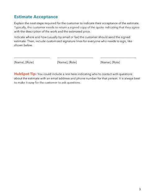 Free Job Estimate Template Template For Word PDF HubSpot