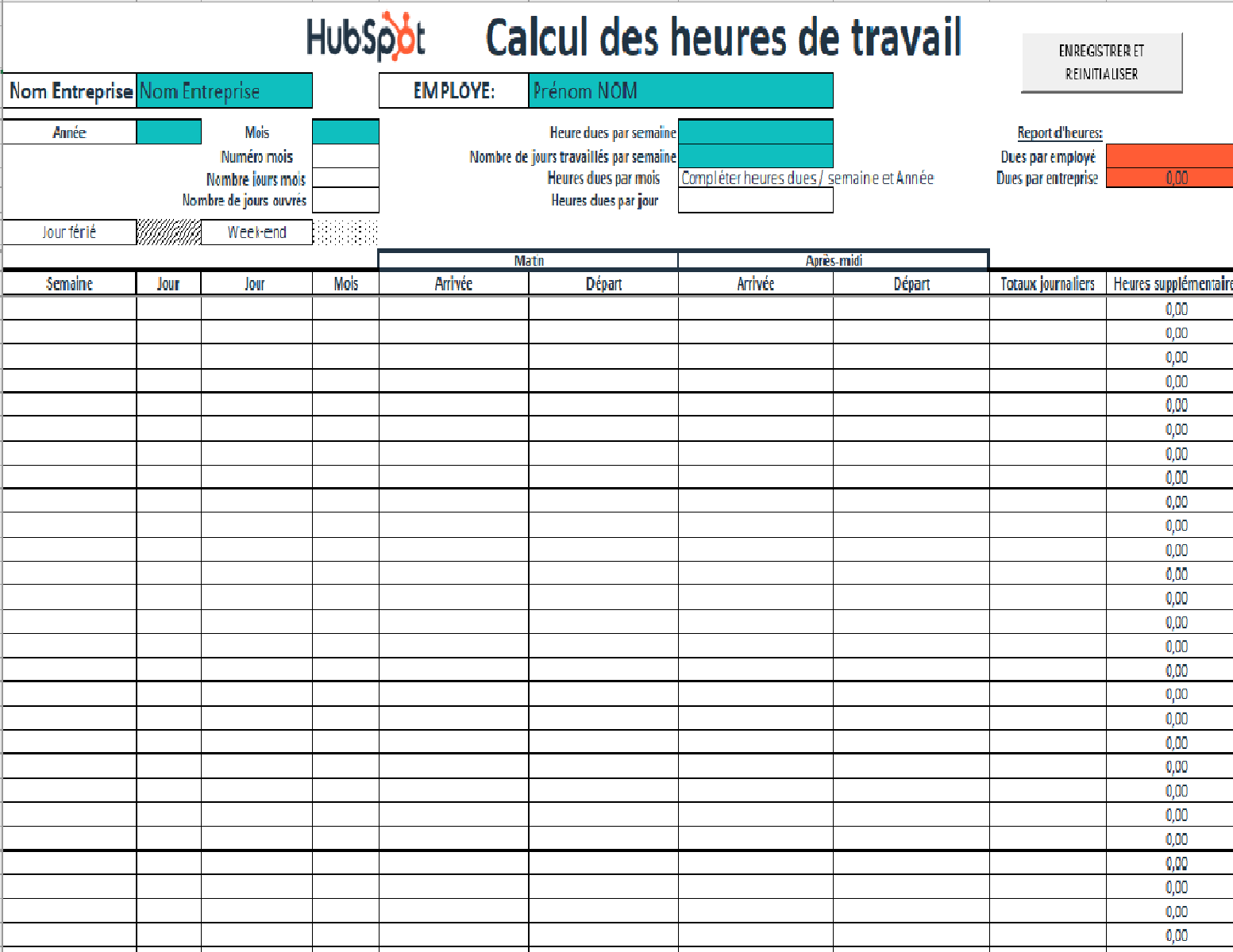 6 Mod les Et Exemples Gratuits Agendas Et Plannings Excel HubSpot